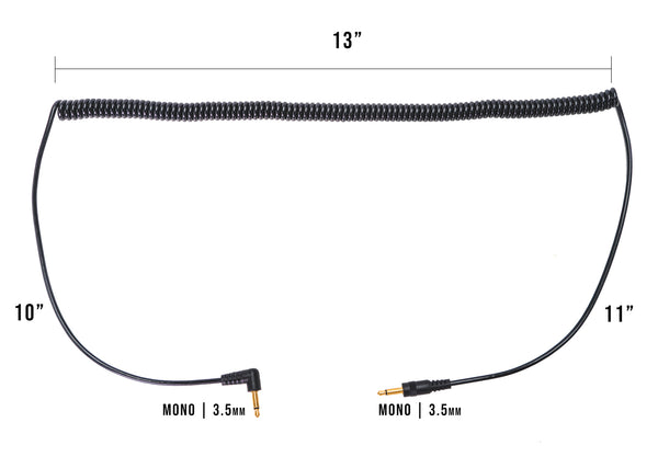 Fan Scanner Coiled Audio Replacement Cable | 3.5mm Mono
