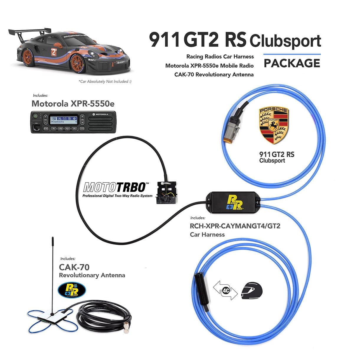 Porsche 911 GT2 RS Clubsport | Racing Radios Car Wiring Harness